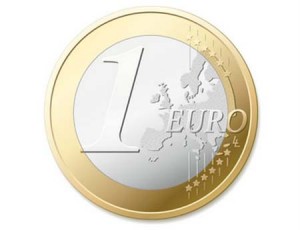 Moneda de un euro en vectorportafolio blog